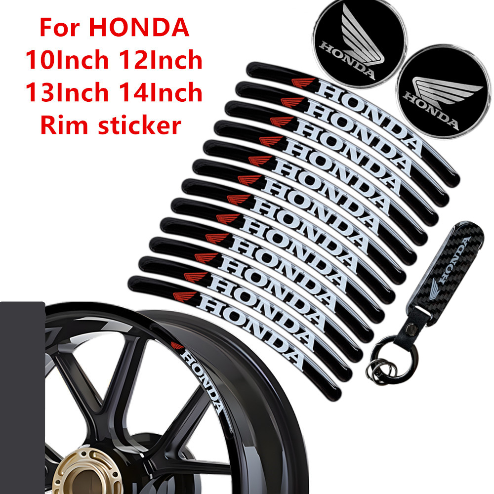 Motorcycle HONDA Expoy Rim Sticker 3D Gel Resin Logo Badges 10Inch ...