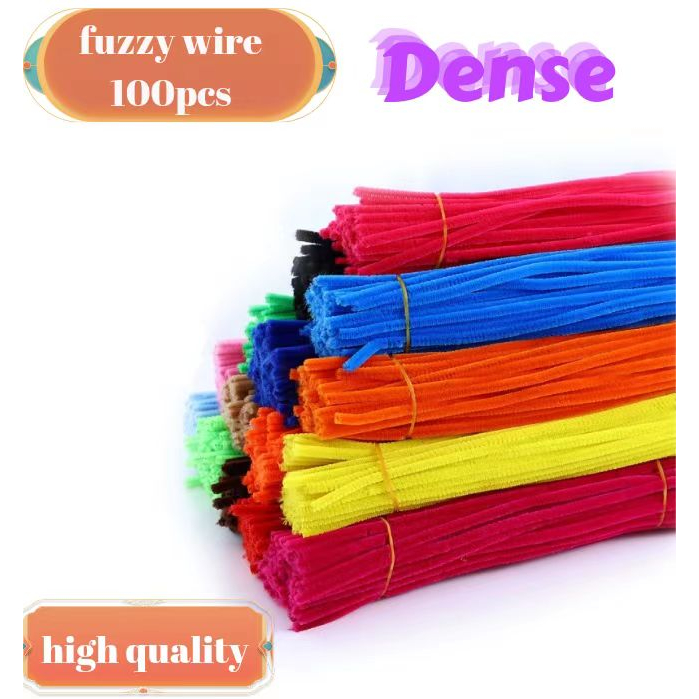 Fast Shipping 100pcs Encrypted fuzzy wire diy Material 48 Colors Dense ...