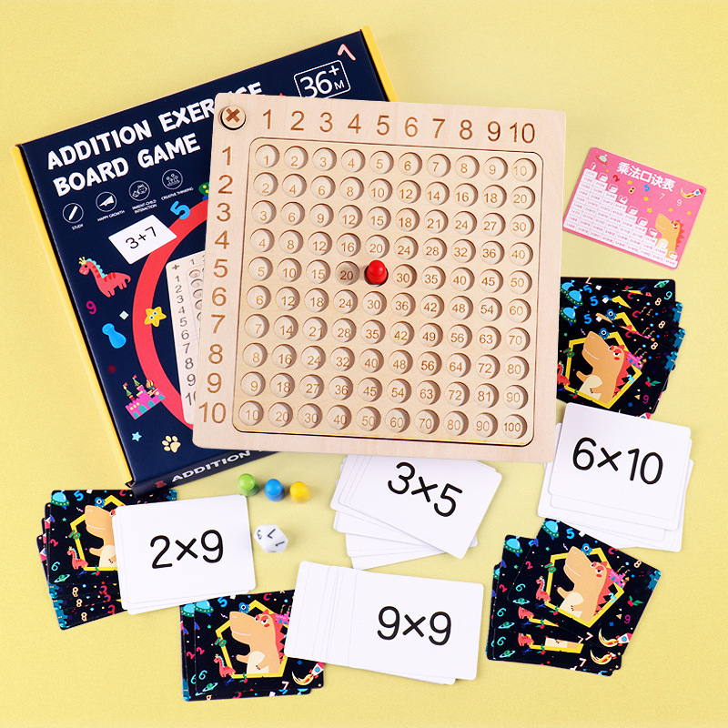 Wooden Montessori Hundred Board Kids Game Math Toy | Shopee Philippines