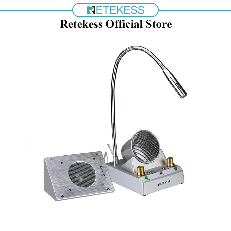Retekess TW105 5W Dual Way Window Counter Intercom Dual Way Counter ...