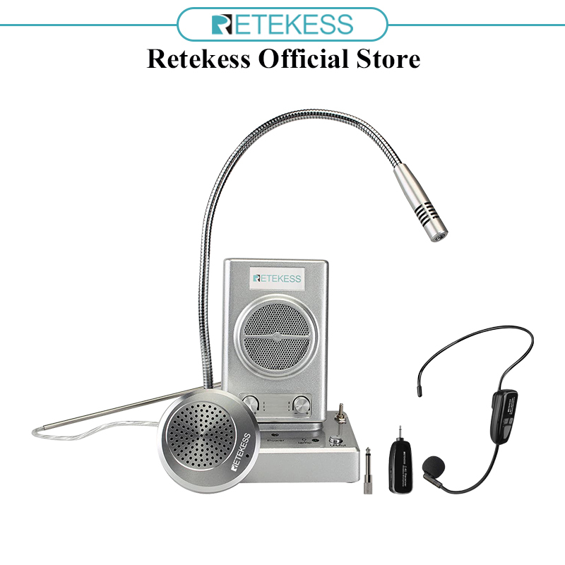 Retekess TW102 Window Speaker 2 Way With TT123 2.4G Wireless Headset ...