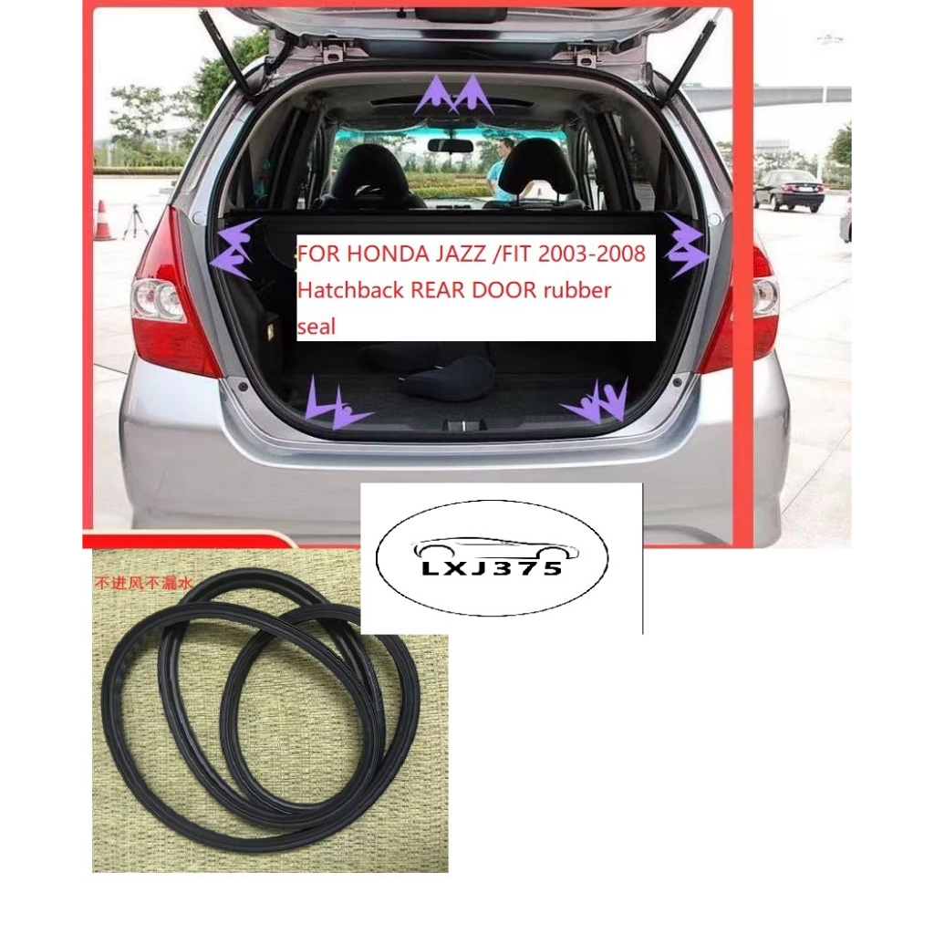 Rear Door Weatherstrip Tailgate Rubber For HONDA FIT JAZZ FIT 2003 2004 ...
