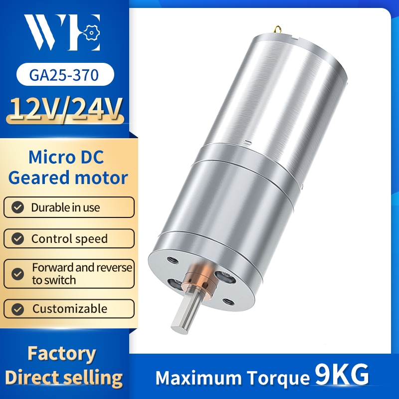 GA25-370 Brushed Micro Reduction DC Motor 6V/12V/24V Forward And Reverse Adjustable Speed 12RPM ...