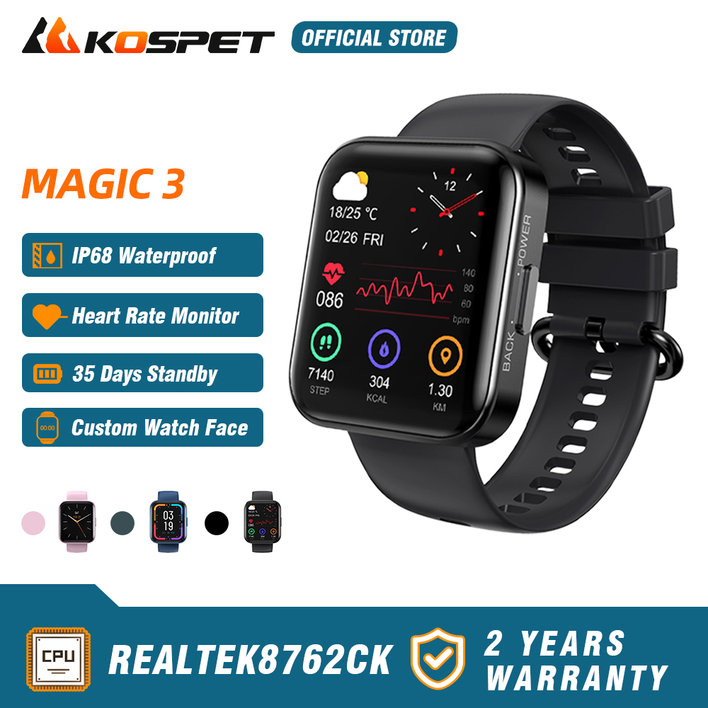 KOSPET MAGIC 3 Bluetooth Smartwatch for Men IP68 Waterproof 20 Sports ...