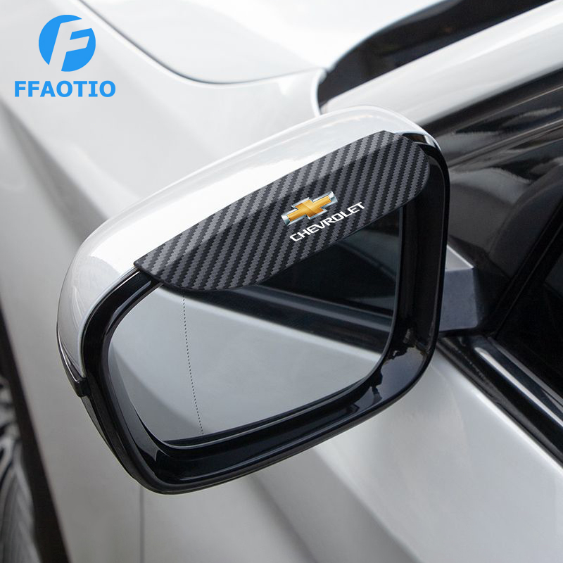 FFAOTIO 2PCS Car Rearview Mirror Rain Shield Universal Carbon Fiber Car ...