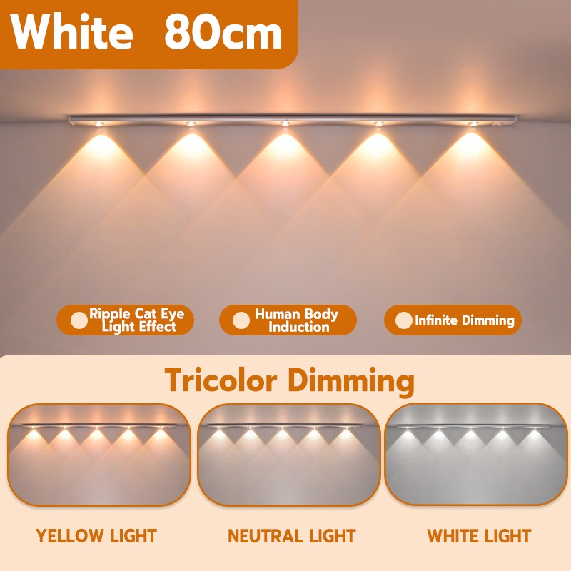 Free Shipping 3 Color Smart led lights for cabinet Dimmable Cat Eye ...