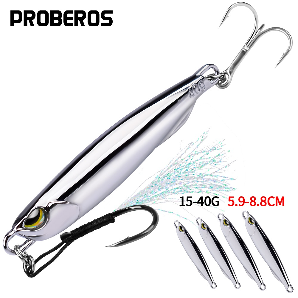 PROBEROS 1PC Metal Jigs Lure 10g 15g 20g 30g 40g Trolling Fishing Bait ...