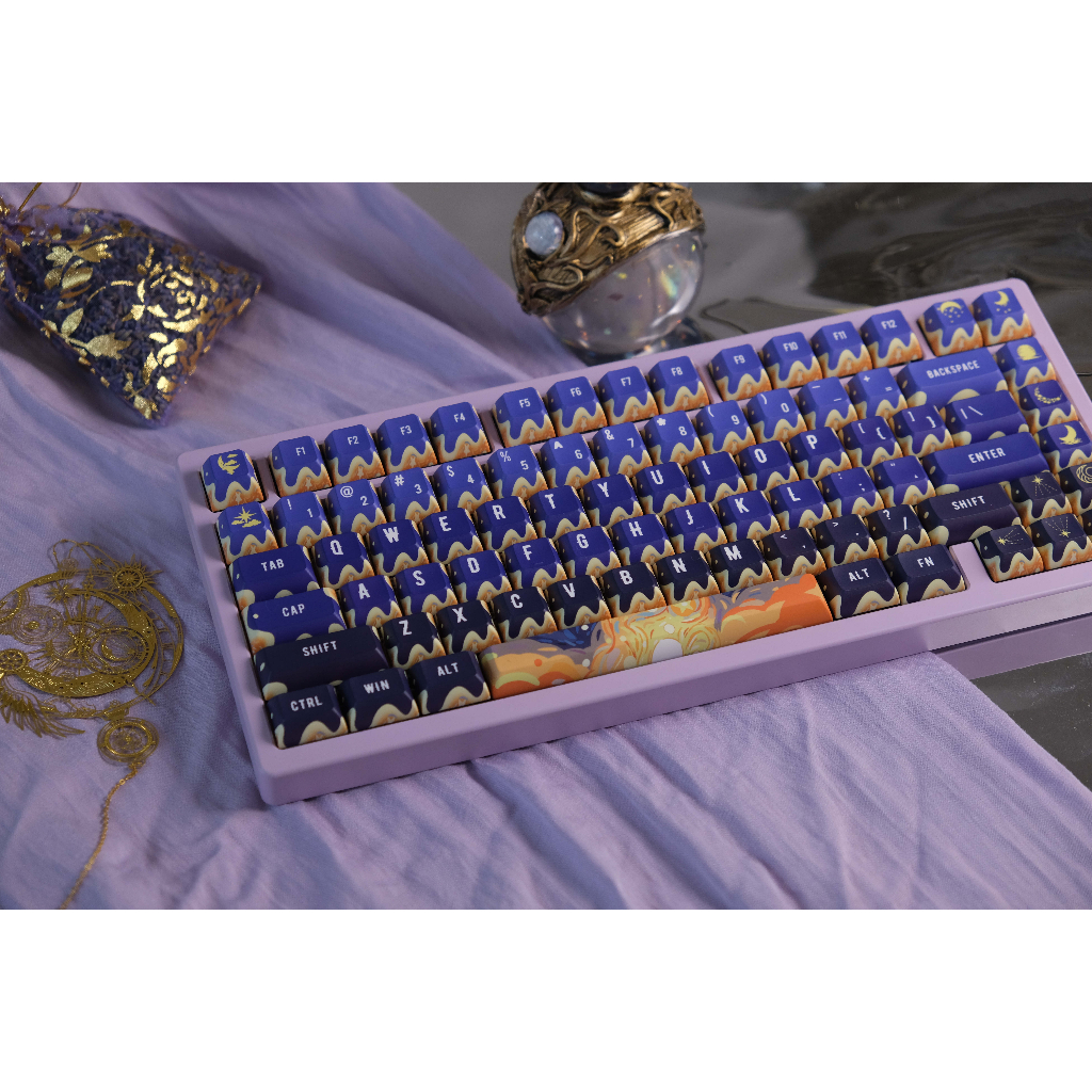 ALAMI Undersea starry sky Keycaps 143 Keys PBT Dye-Sublimation Keycaps ...