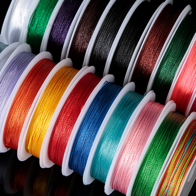 10 Meters/roll 0.2mm 0.4mm Nylon Cord Rope Silk Beading DIY Tassel ...