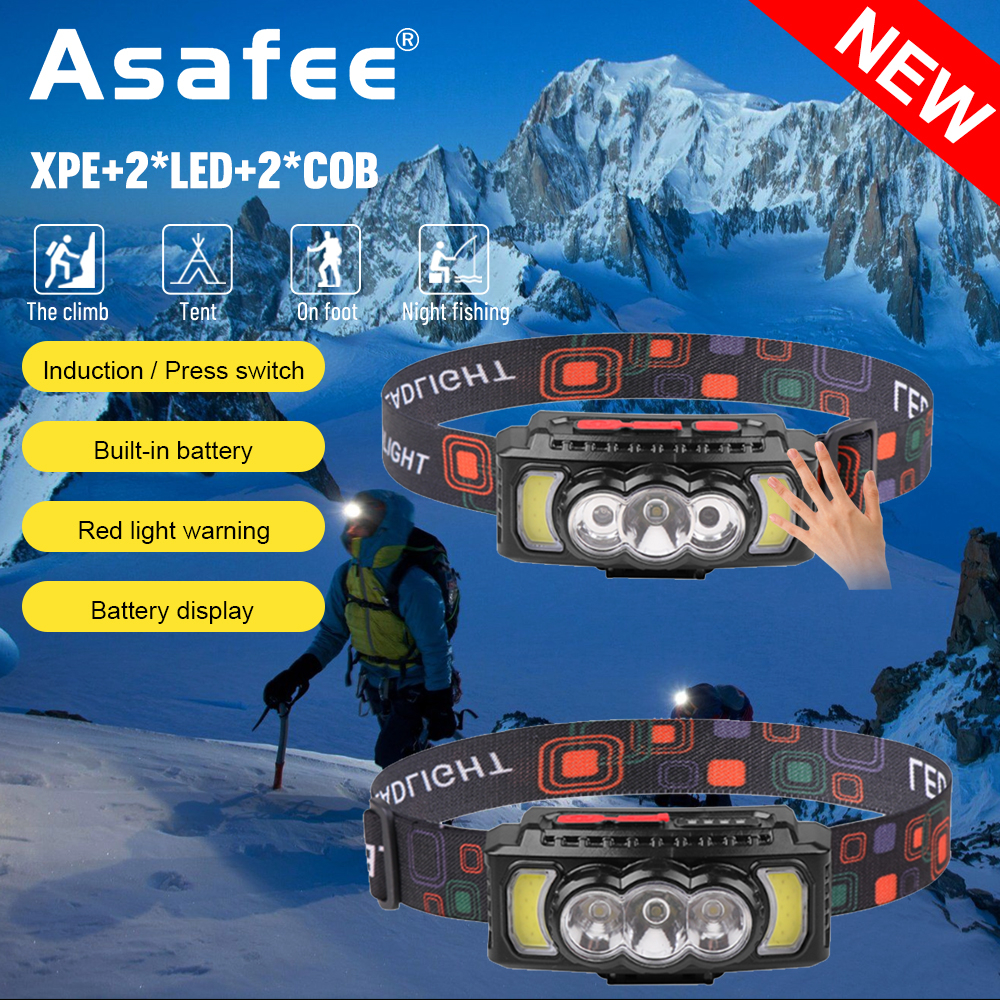 Asafee 810 ultra bright headlight outdoor sensing conventional XPE LED ...