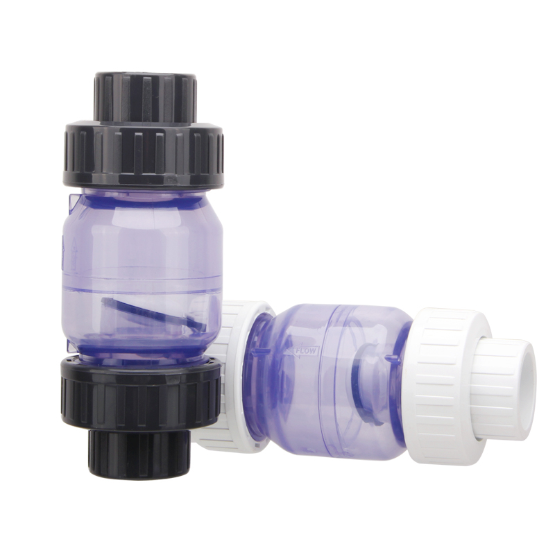 1PC 25/32MM Transparent Check Valve UPVC One Way Non Return Valve Pipe ...