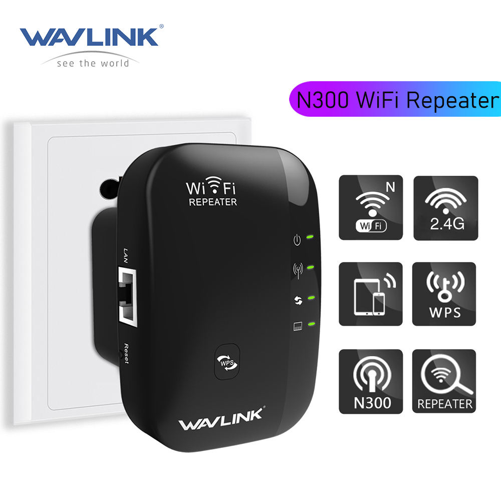 WAVLINK N300 WiFi Repeater/Range Extender with 3dBi Internal Antennas ...