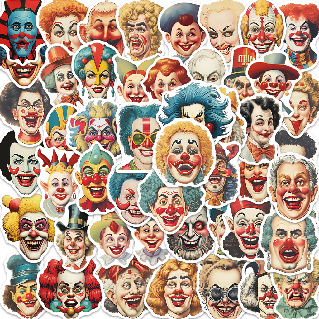 50pcs Stickers Clown Avatar Cartoon Anime Horror Graffiti Skateboard ...