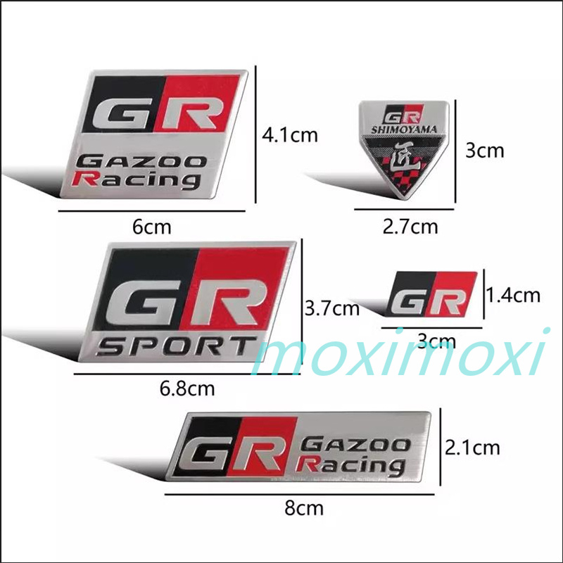 3D metal GR SPORT logo Steering wheel emblem center console decoration ...