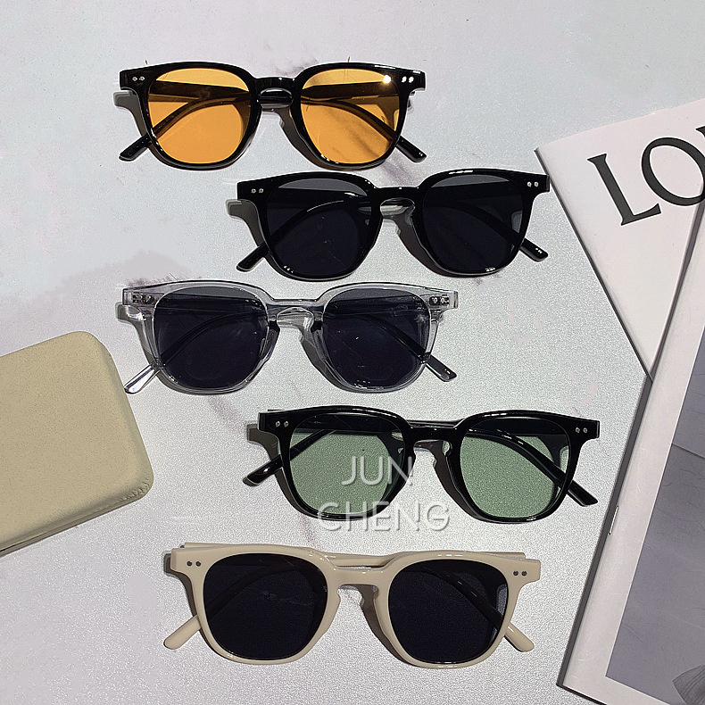 Korean Unisex Mi Ding small box Sunglasses For women men grey Sunglasses Eyewear Frame Shade for ...