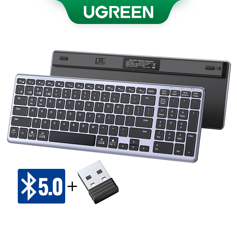 UGREEN Keyboard Wireless Bluetooth 5.0 2.4G 99 Keycaps For MacBook iPad ...