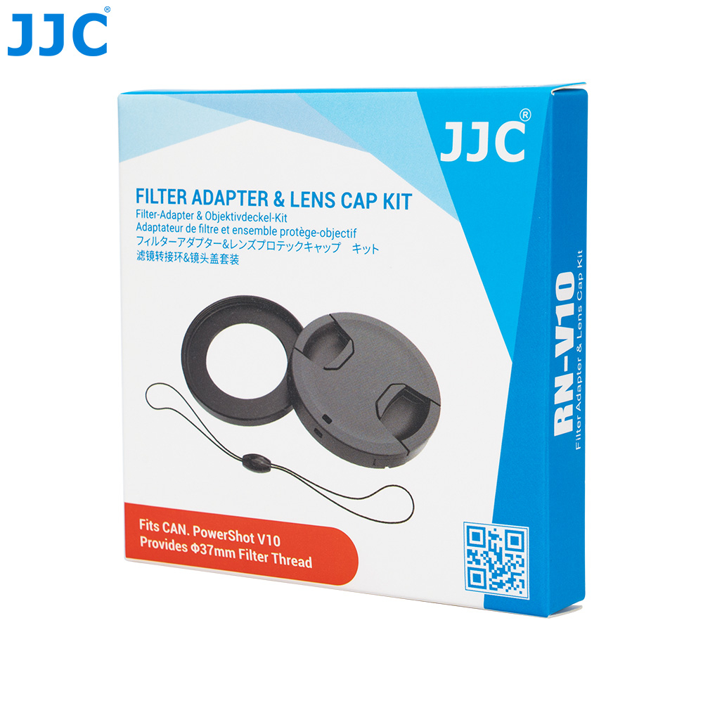 JJC RN-V10 Filter Adapter with Lens Cap for Canon PowerShot V10 Camera ...
