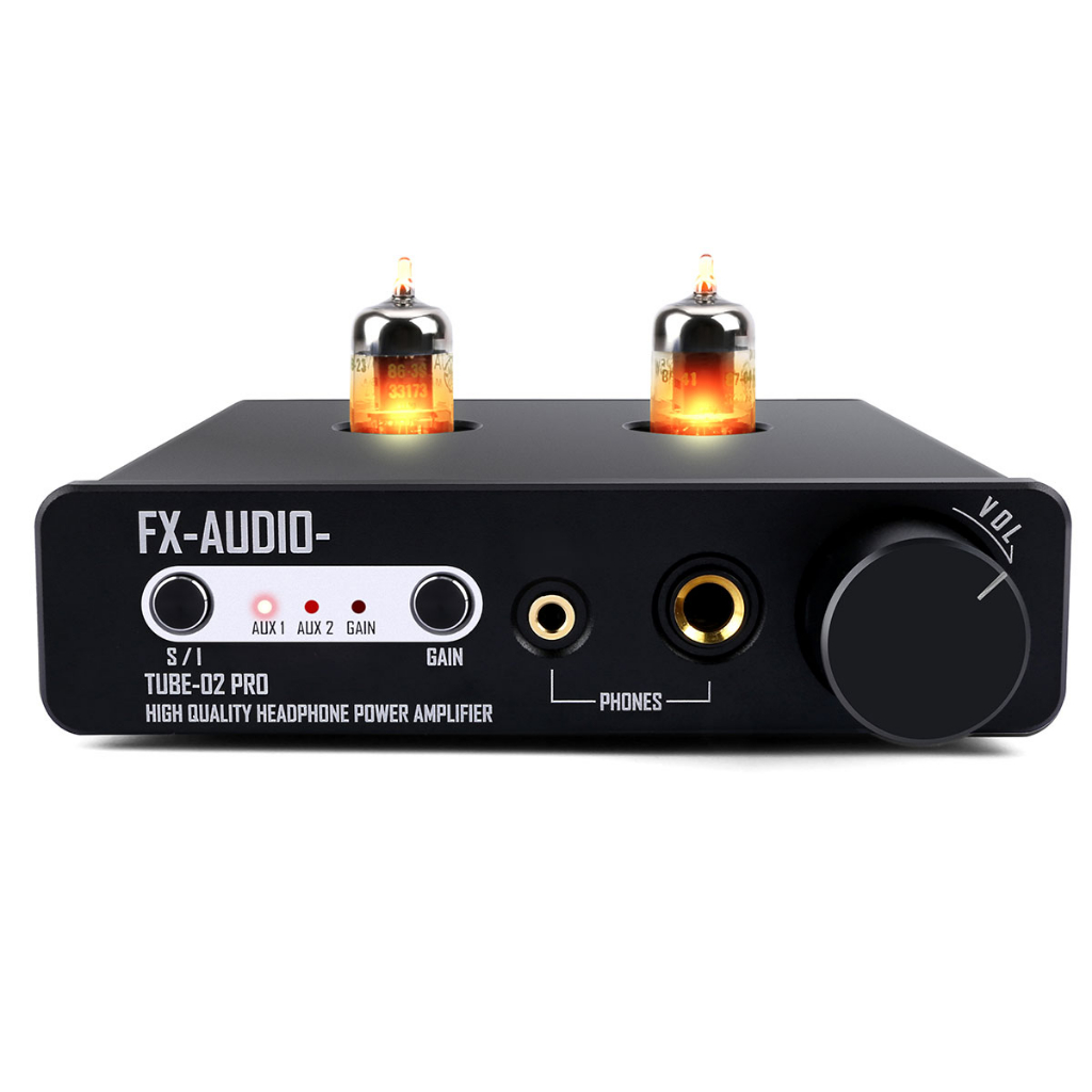 FX-Audio Tube-02 Pro Tube Headphone Amplifier, Vacuum 5725 Tube Preamp ...