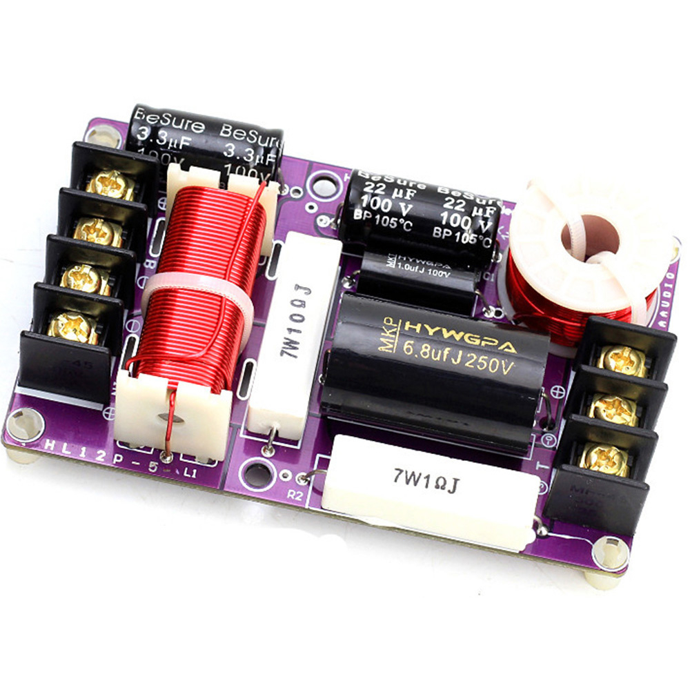 1PCS 2 Way HiFi Audio Treble Bass Crossover Speaker Frequency Divider ...