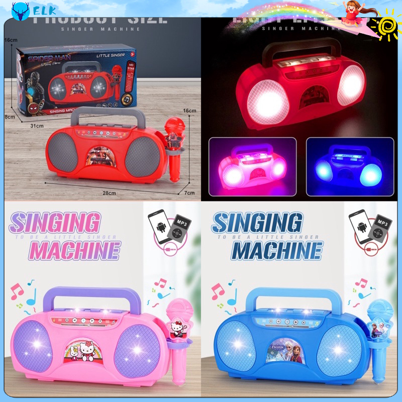 【Fast delivery】Children Singing Machine with mic Toys Battery operated ...