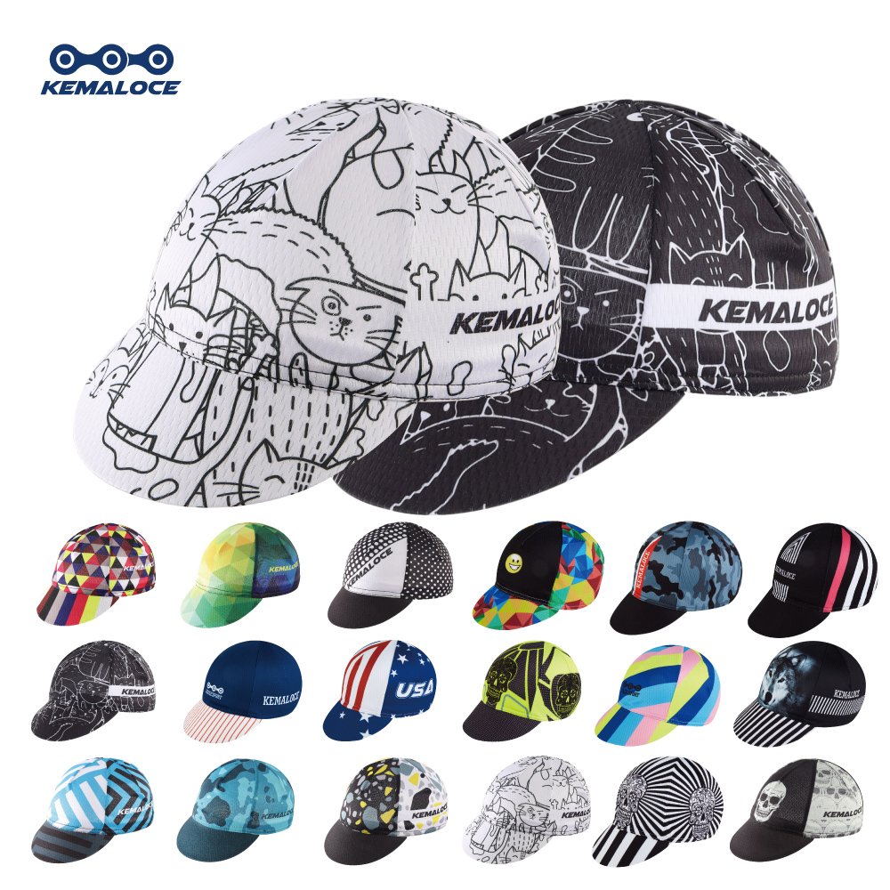 Kemaloce Funny White Cycling Cap Smile Face Polyester Bicycle Cap ...