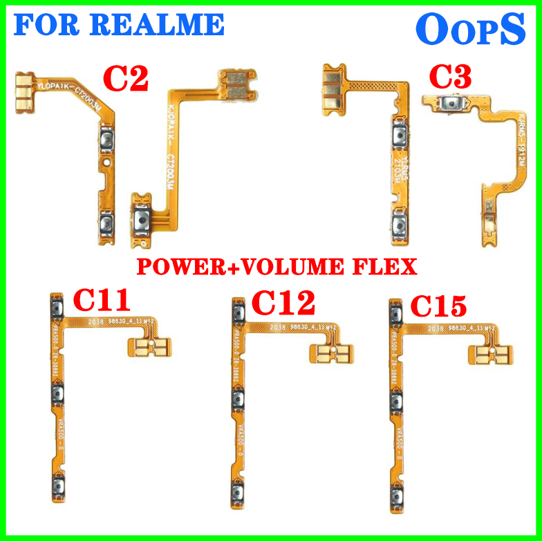 Power Volume Flex For OPPO Realme C2 C3 C11 C12 C15 C17 Volume Button ...