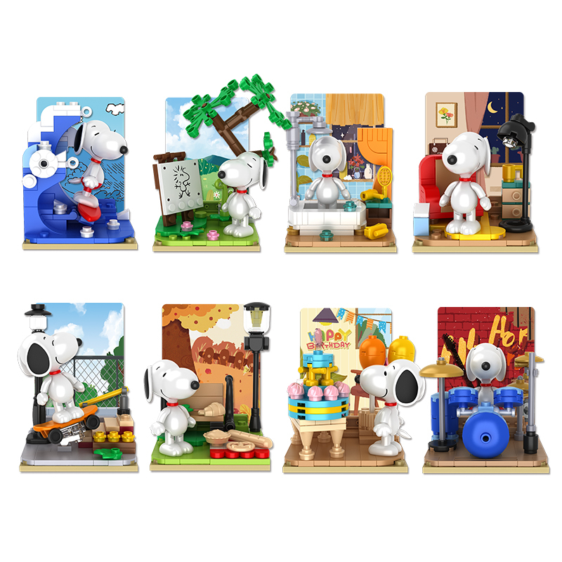 Cartoon series blind box random style mini particle diy building block ...