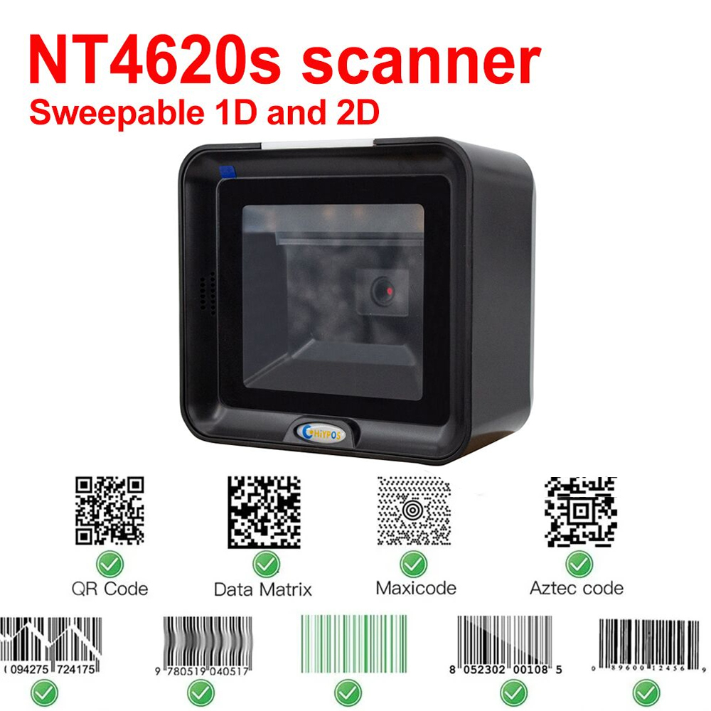 Platform Barcode Scanner NT4620S 1D 2D Desktop Omnidirectional Hands ...