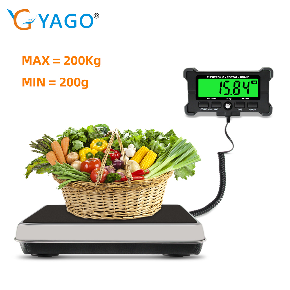 Electronic Parcel Scale 200kg/200g, Stainless Steel Large Platform ...