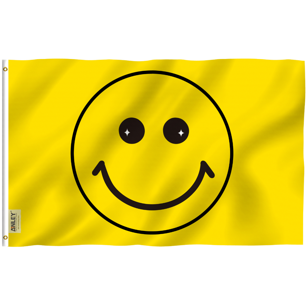 Anley 3x5 Ft Yellow Happy Face Flag | Shopee Philippines