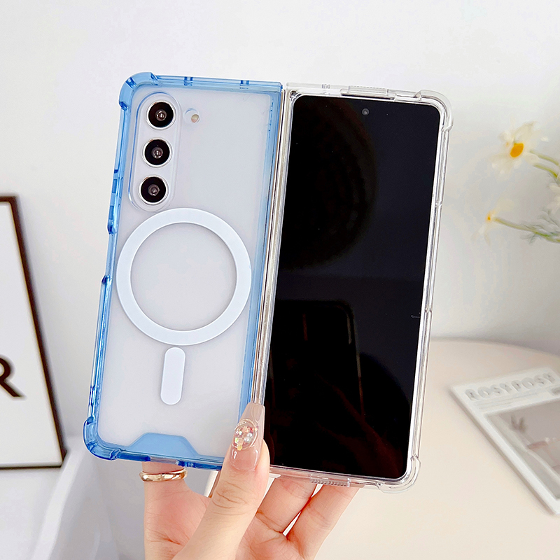 For Samsung Galaxy Z Fold 5 4 3 Casing Gradient Transparent Hard ...