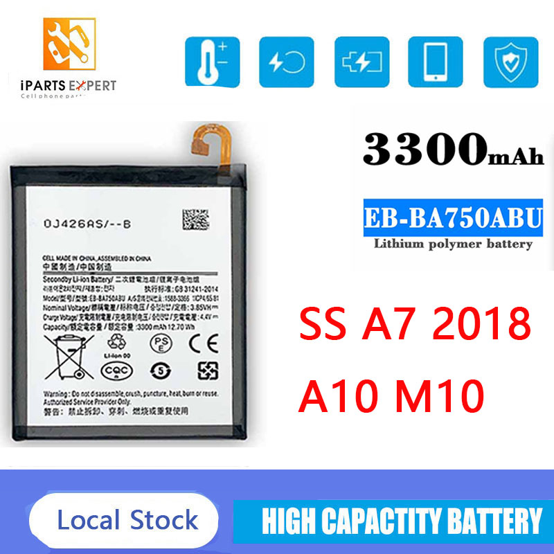 IPARTSEXPERT EB-BA750ABU Battery For SAMSUNG Galaxy A7 2018 A750 A10 A105 Phone Battery | Shopee ...