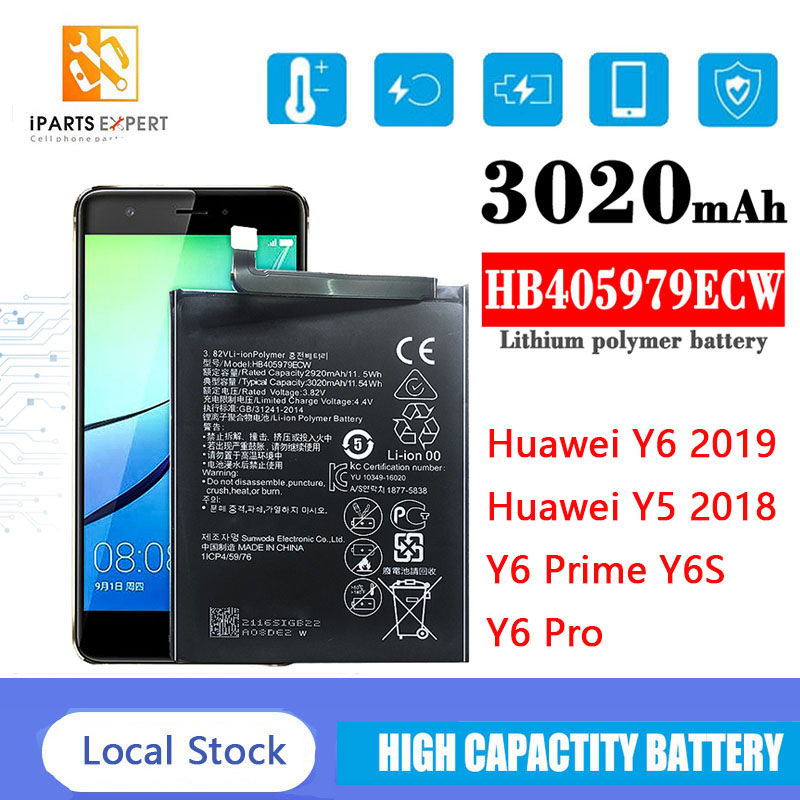 IPARTSEXPERT 3020mAh HB405979ECW Battery For Huawei Y6 Pro Prime 2017 ...