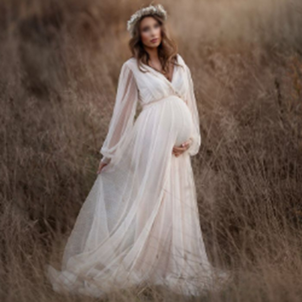 Tulle Maternity Dress For Photo Session Long Pregnancy Shooting Dresses ...