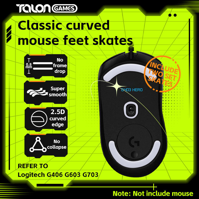 TALONGAMES Custom Curved Edge Mouse Skates Mouse Feet for Logitech G403 ...