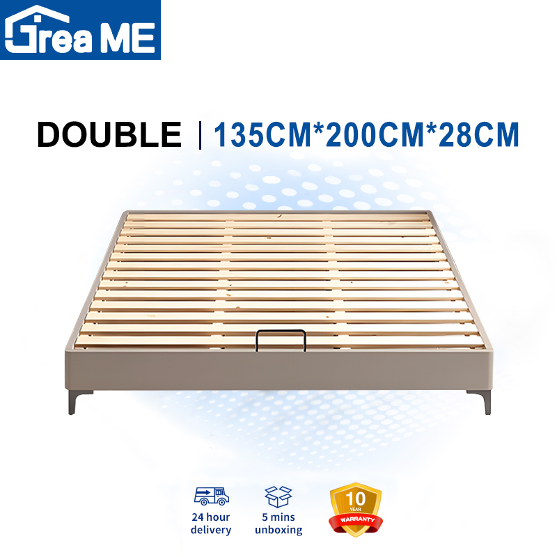 Dreame Nordic Solid Wood Bed Frame Modern Light Luxury Beds 1.2m 1.5m ...