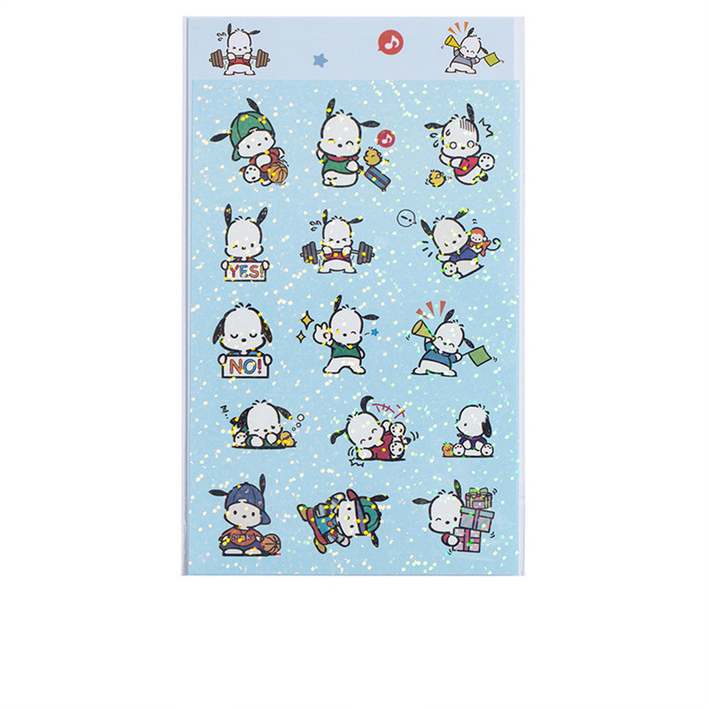 60pcs Sanrio Cartoon Sticker Hello Kitty Kuromi Cinnamoroll Pochacco ...