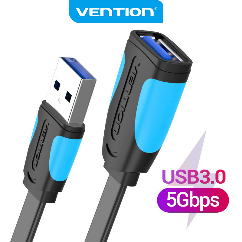 Vention USB Flat Extension Cable 3.0 Male To Female USB Cable Extender ...