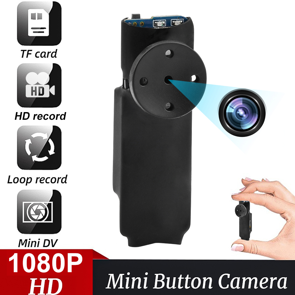 Mini 720P 1080P HD Shirt Button Spy Camera Video Recorder Hidden Body ...