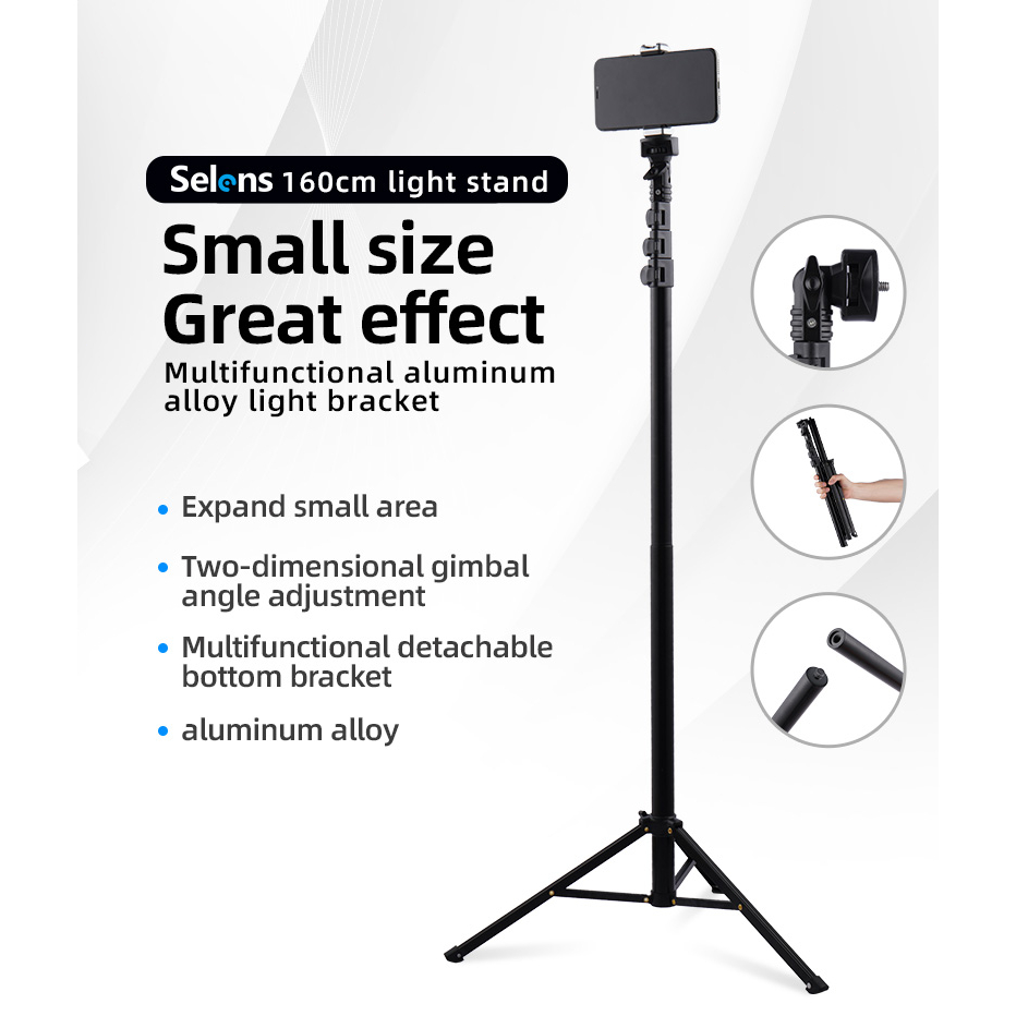 Selens Tripod Stand For Phone Multifunctional Photography Light Stand ...