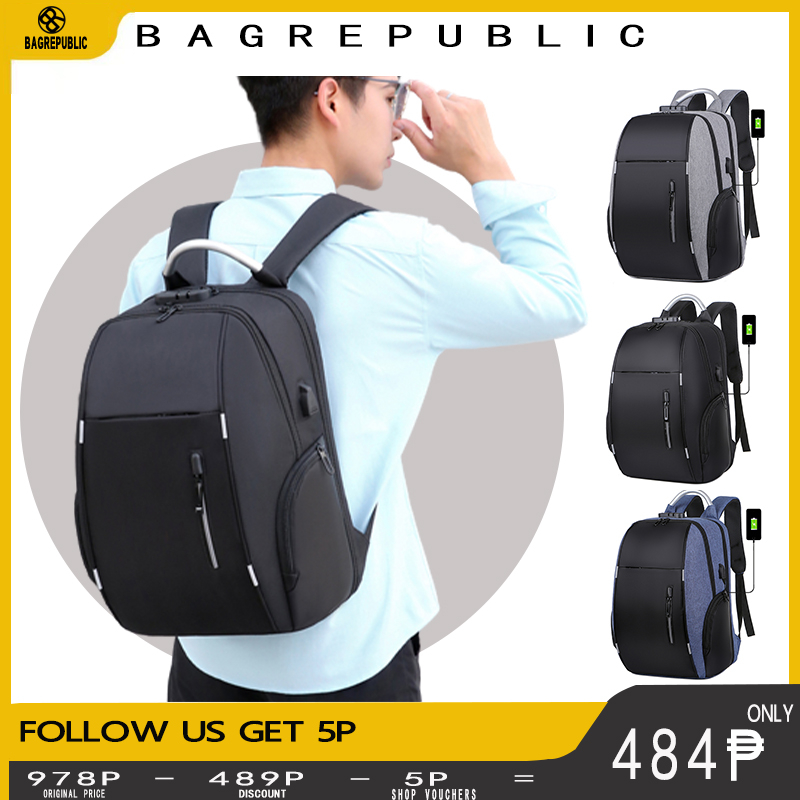 Men Multifunction Anti Theft Backpack Laptop Backpack with Usb ...