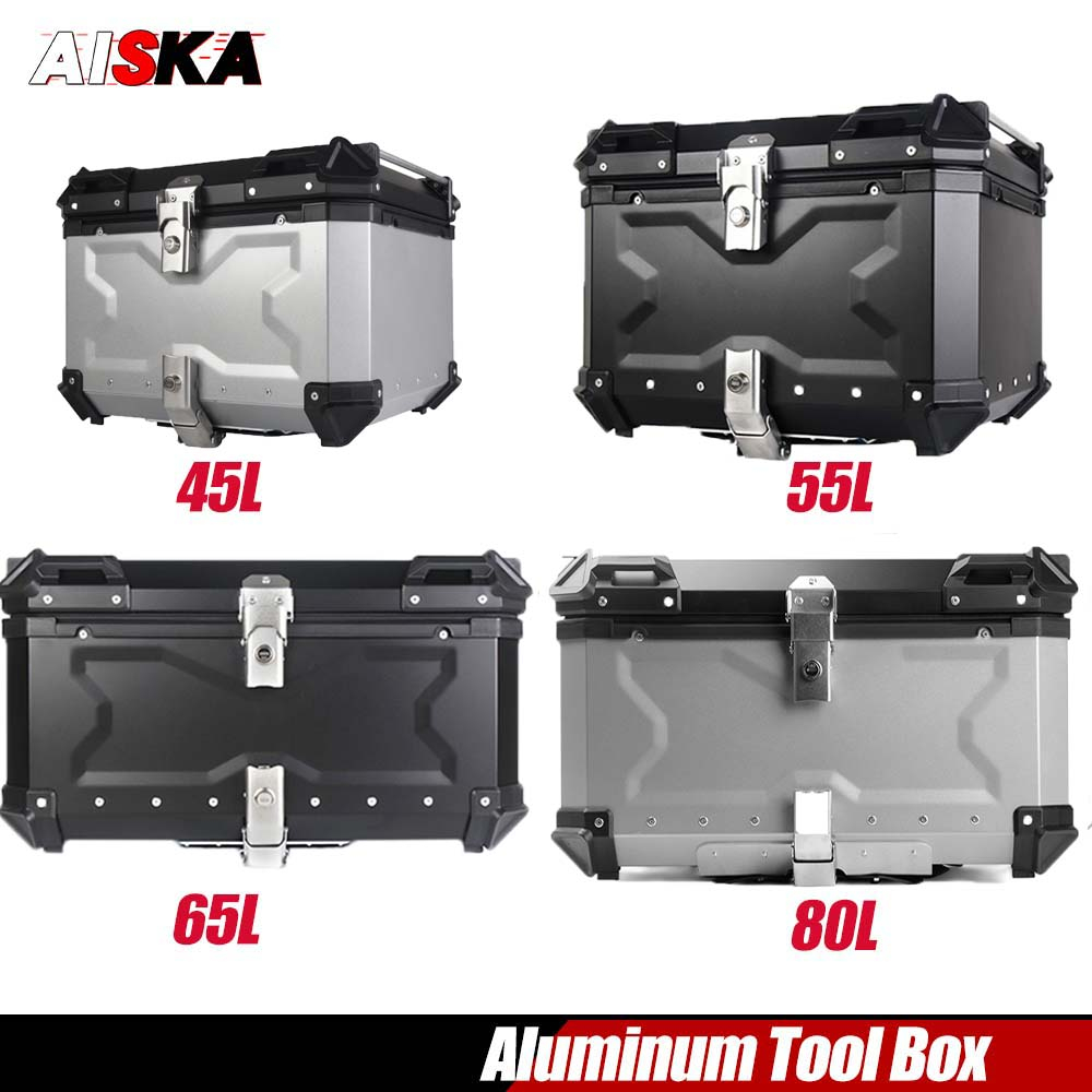 Aluminum Alloy 45L/55L/65L/80L Motorcycle Rear Top Case Luggage Storage ...