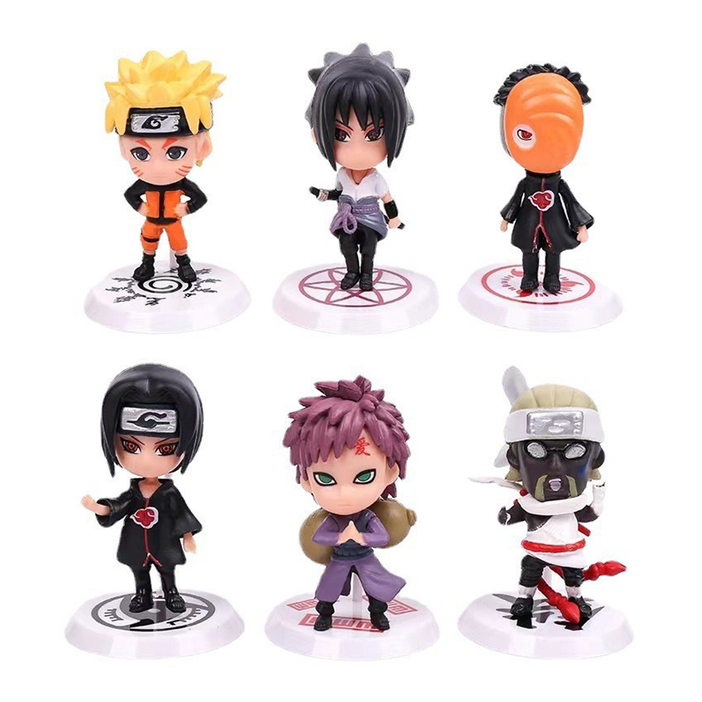 6Pcs/Set 7cm Anime Naruto Figure Uzumaki Naruto Hatake Kakashi Haruno ...