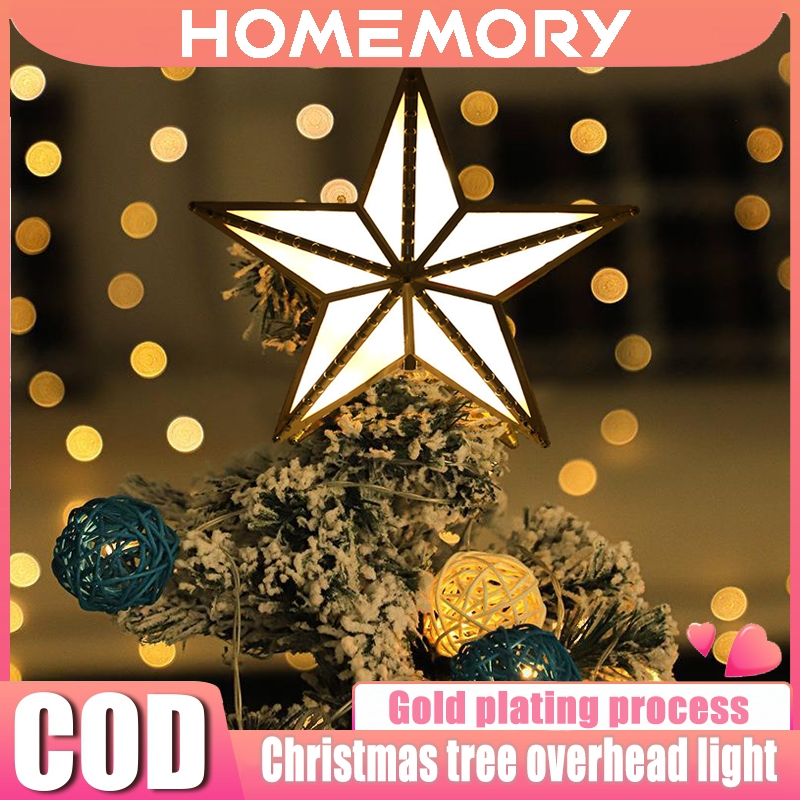 Homemory Christmas tree overhead lights led light star lights pentagram ...