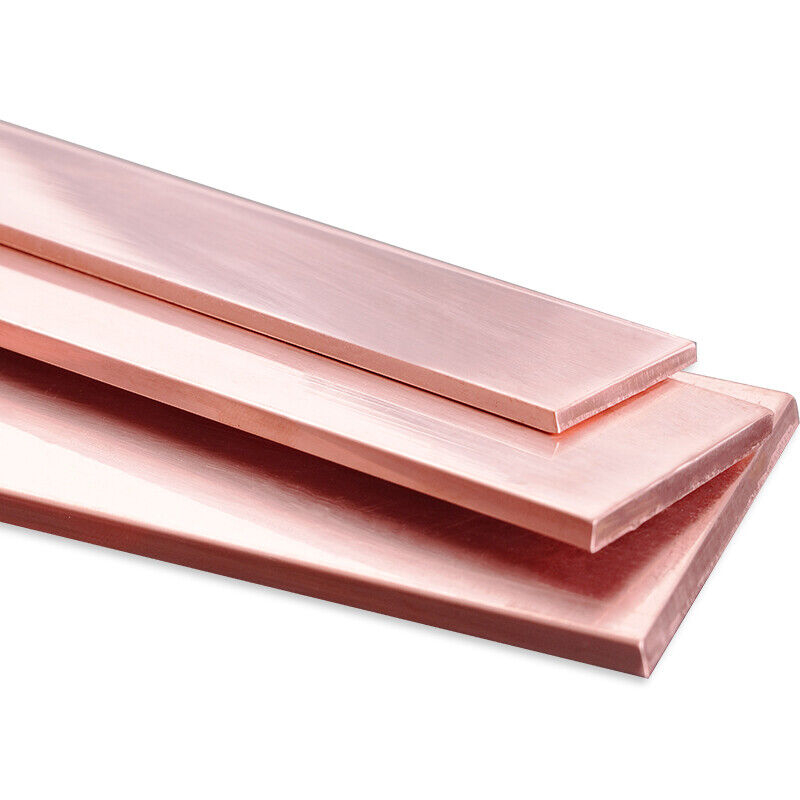 500mm Long Purple Copper Flat Bar Metal Raw Material Sheet 99.9% Copper ...