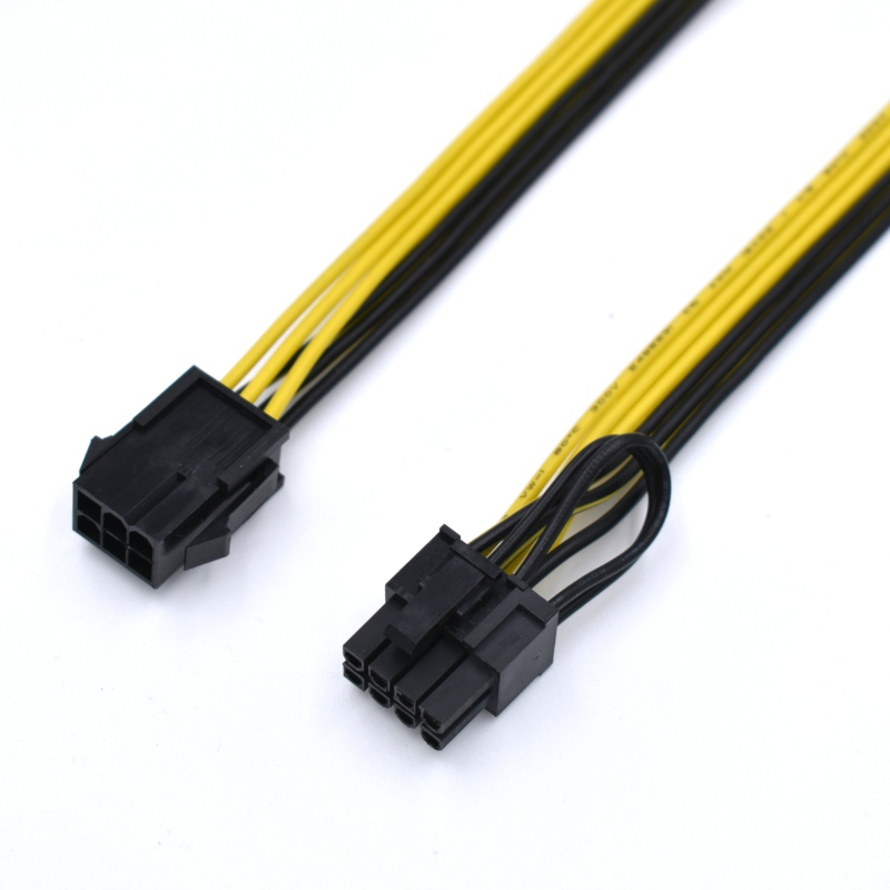 2pcs 20CM PCI Express PCIe 6 Pin to 8 Pin Graphics Card Power Adapter ...