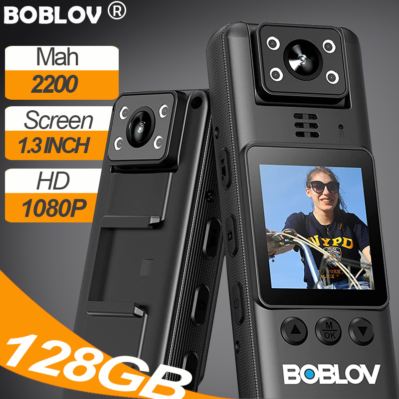 BOBLOV A23 Body Mini Action Wearable Police Camera 180°Rotate Lens ...