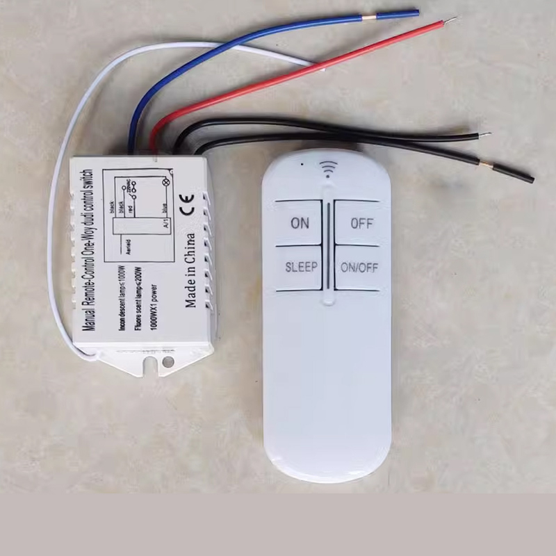 LED wireless remote control digital intelligent segmented switch one ...