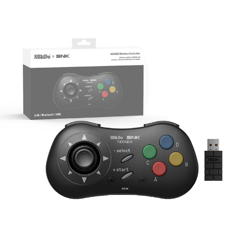 8Bitdo NEOGEO Wireless Controller for Windows/Android/NEOGEO Mini with Classic Click-Style ...