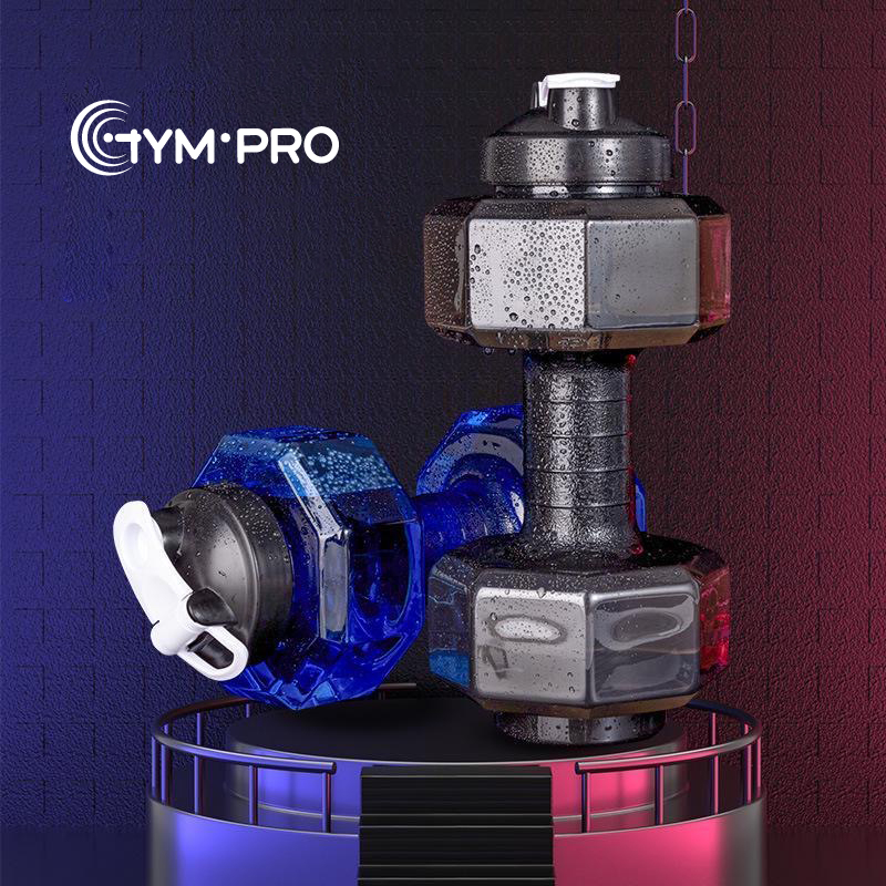 GYMPRO 500ml-2600ml Dumbbell Shape Water Bottle Exercise Gym Fitness ...